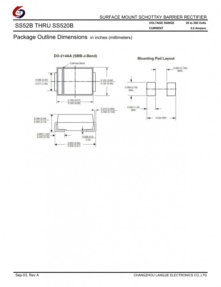 SS520B datasheet page 3
