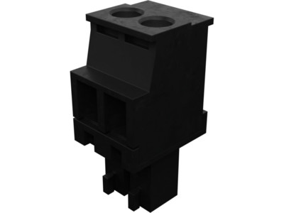 3.81mm Pitch Eurostyle Vertical Plug, with Reverse Imprinting, Front Wire Entry, Gold (Au) Plated, Black, 2 Circuits for sale