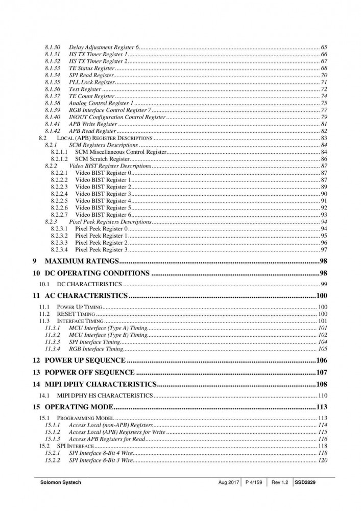 SSD2829 datasheet page 4