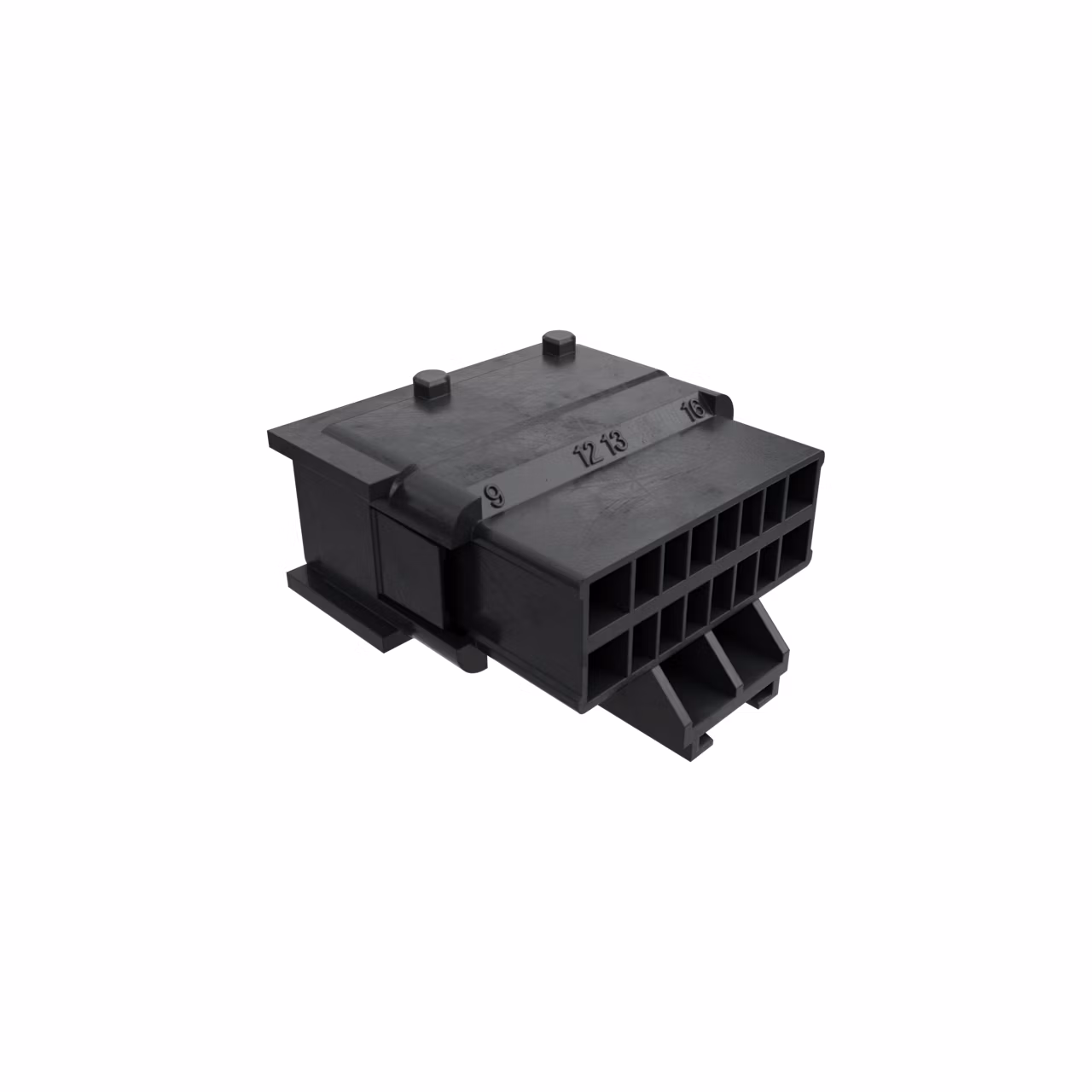 3.33mm / 6.00mm Pitch Hybrid Male Inline Housing, Dual Row, 16 Circuits,  Black for sale
