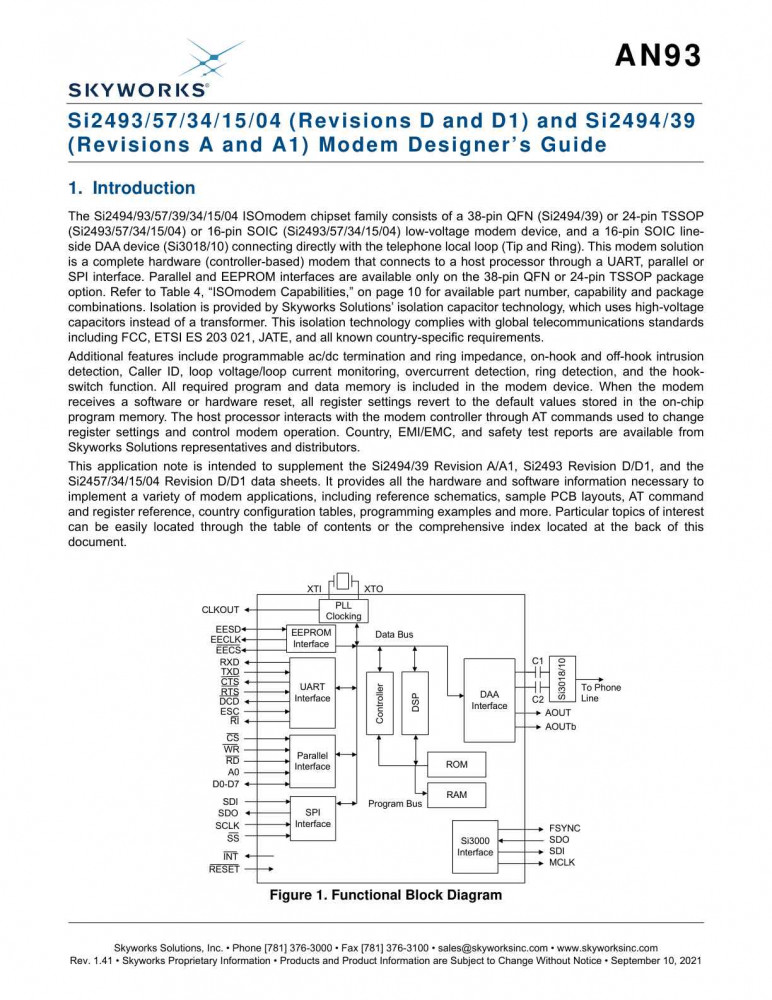 SI2493 technical document page 1