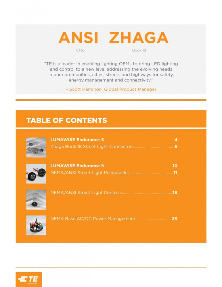 TE Connectivity LUMAWISE Endurance reference guide page 3