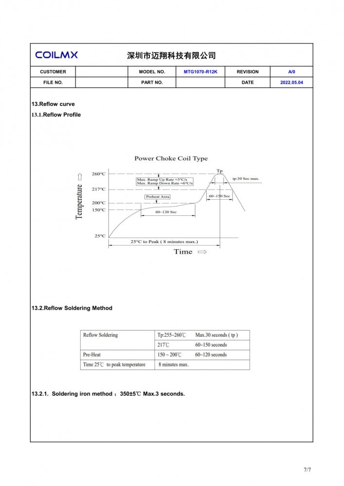 MTG1070-R12K specification page 7