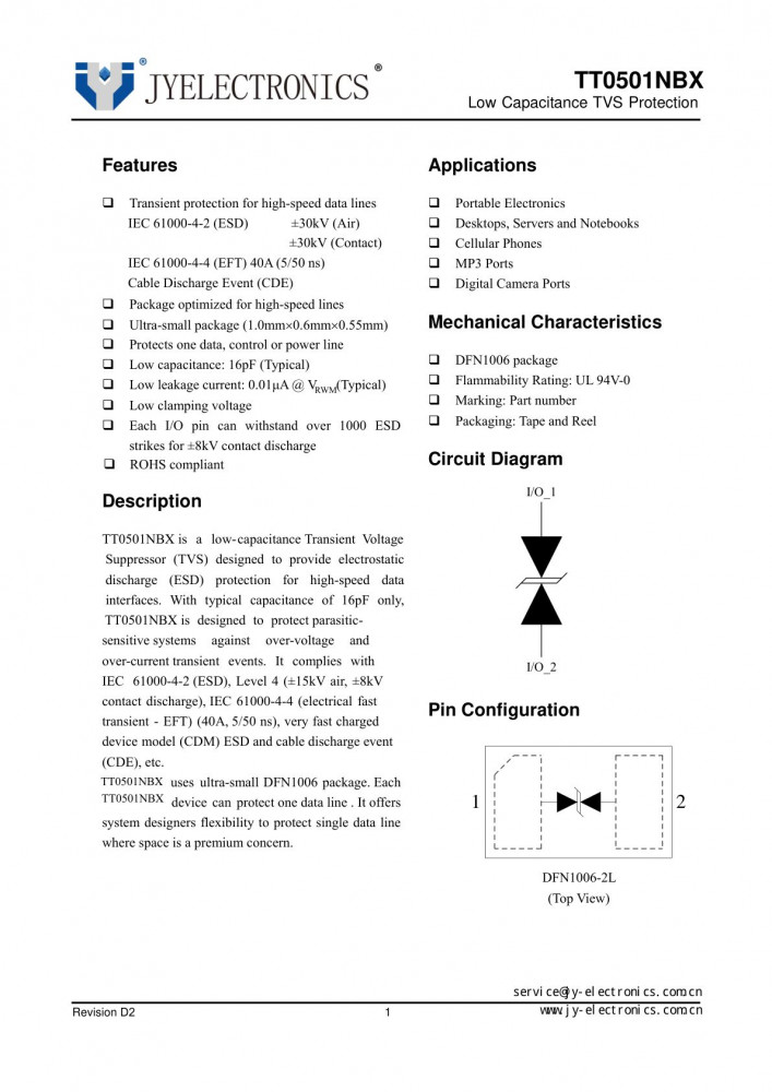 TT0501NBX datasheet page 1