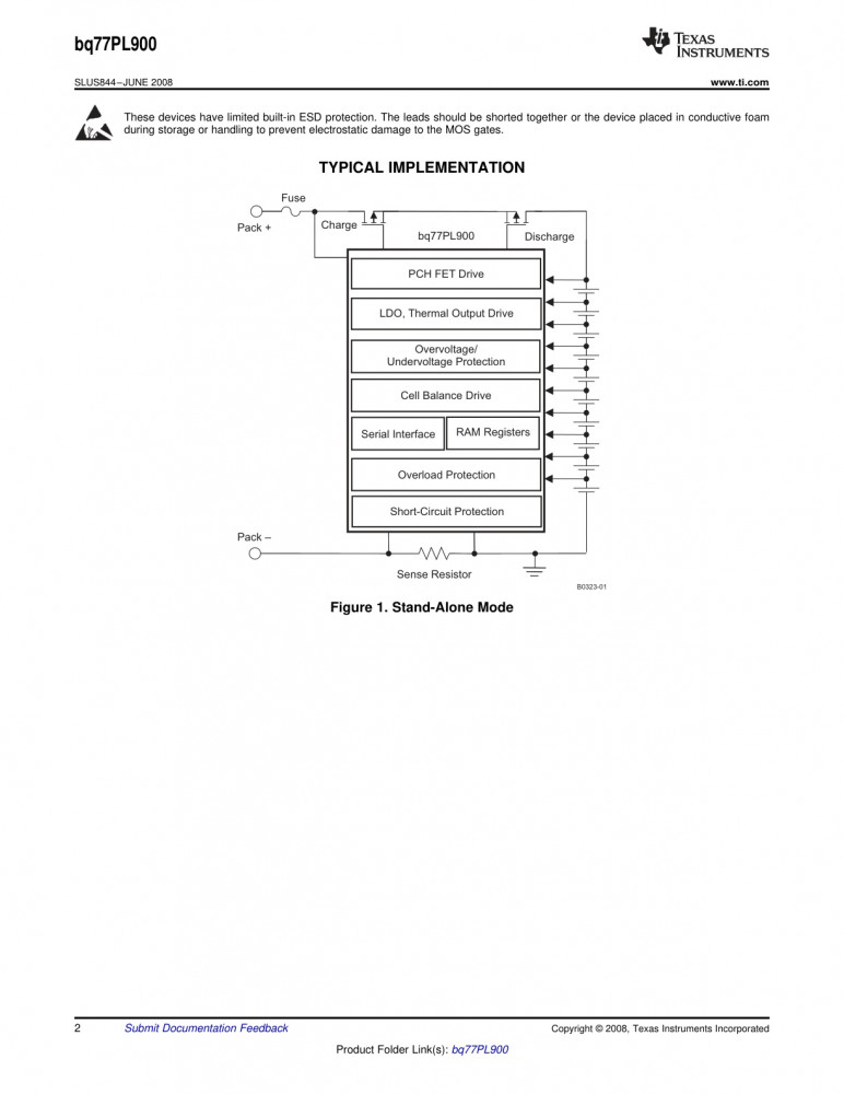 BQ77PL900 datasheet page 2