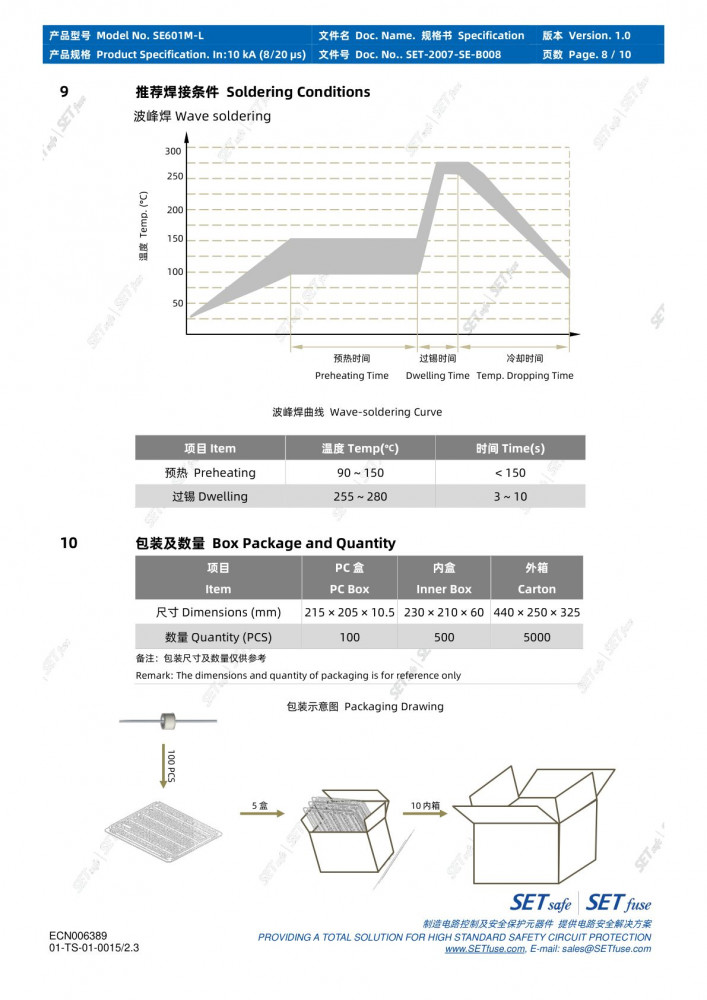 SE601M-L specification page 8