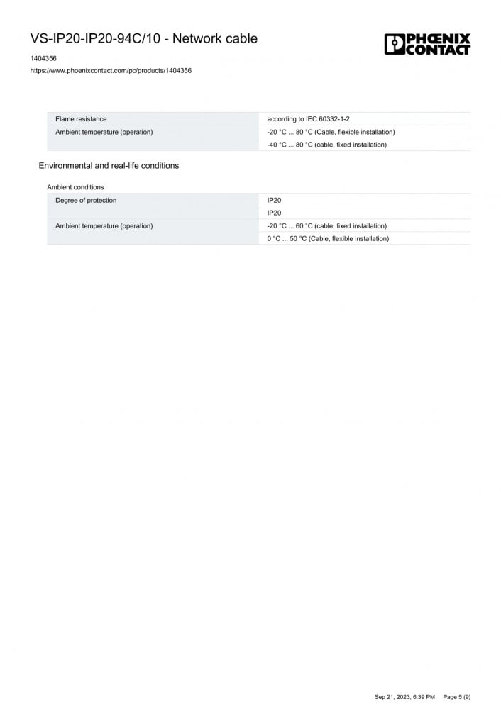 Phoenix Contact 1404356 documentation page 5