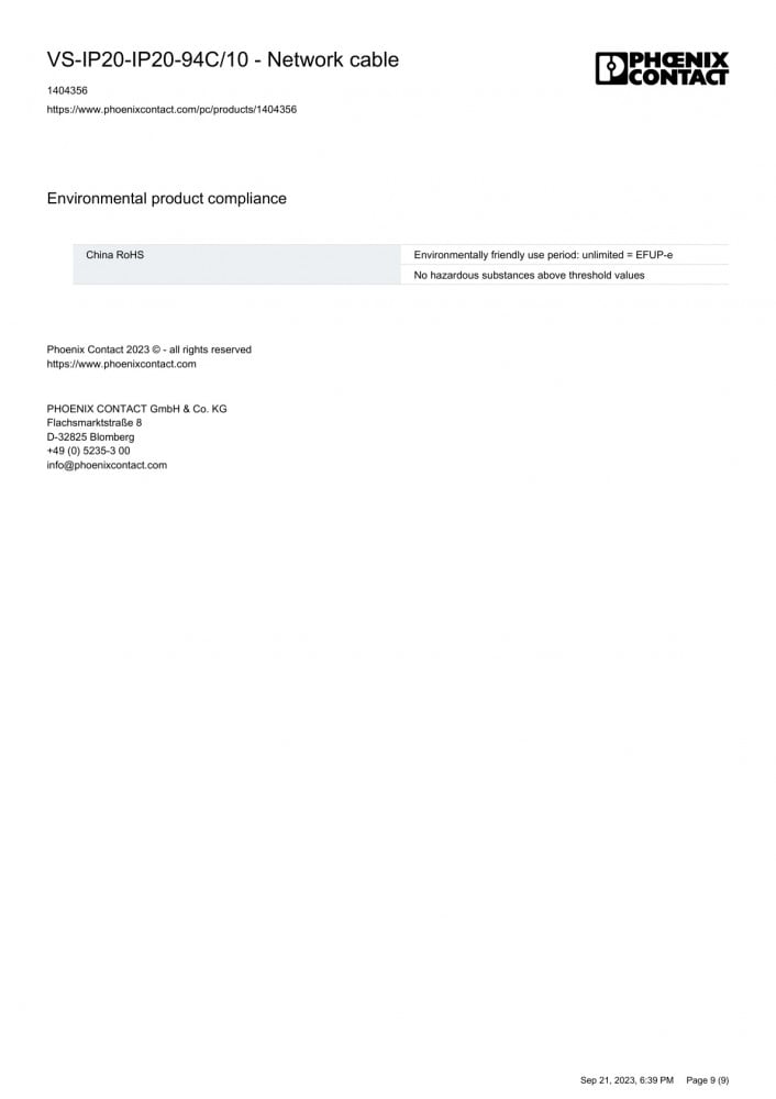 Phoenix Contact 1404356 documentation page 9