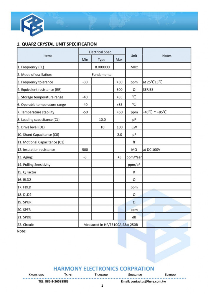 X3S008000FA1H-X datasheet page 4