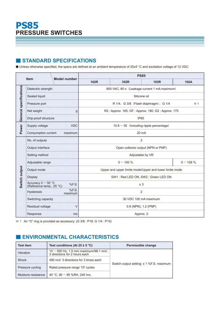 Nidec PS85 datasheet page 3