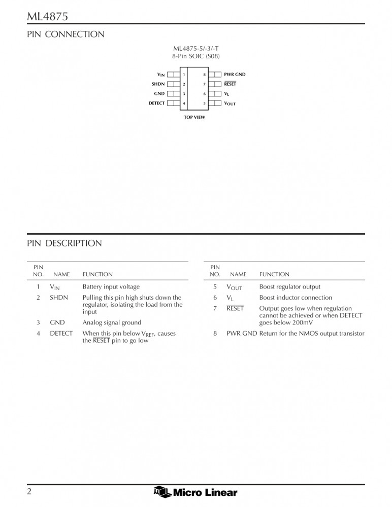ML4875 datasheet page 3