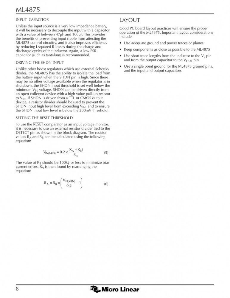 ML4875 datasheet page 9