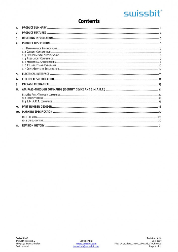 U-58 product datasheet page 2