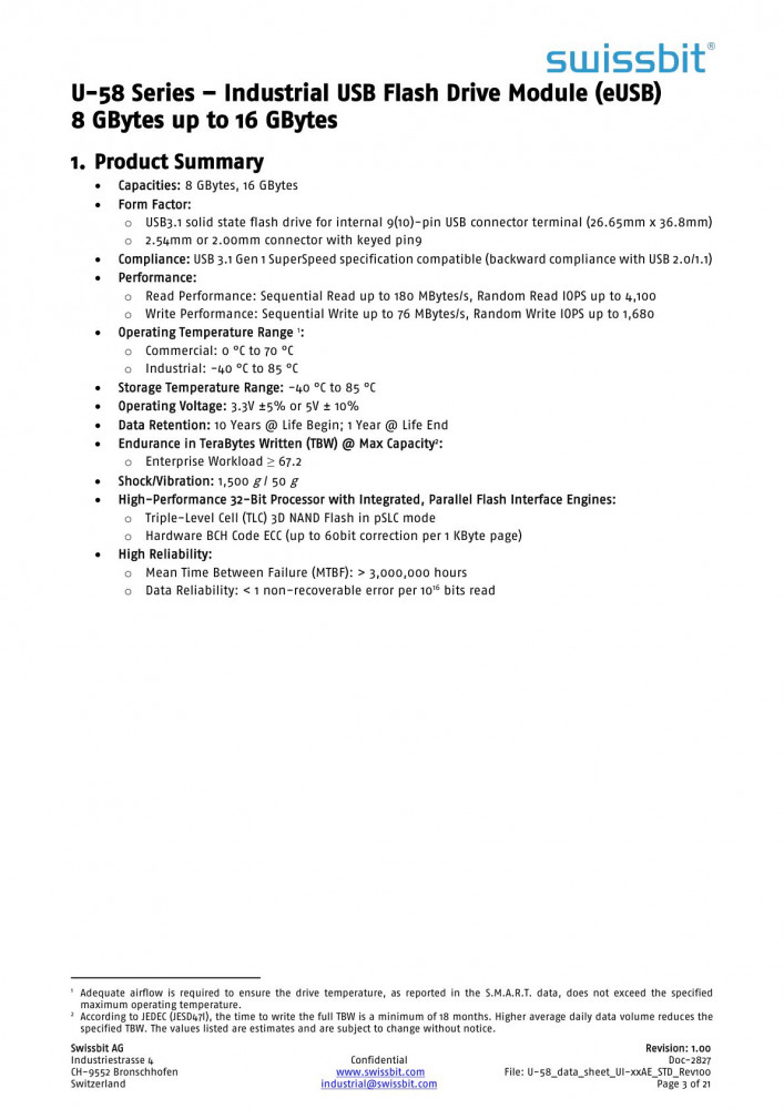 U-58 product datasheet page 3