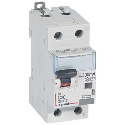 RCBO DX³ 6000A 4 poles 16A curve C type F 30mA