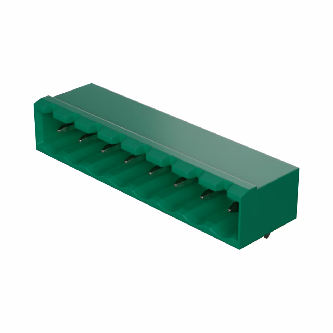 5.08mm Pitch Eurostyle Right-Angle PCB Header, Green Housing, 8 Circuits for sale