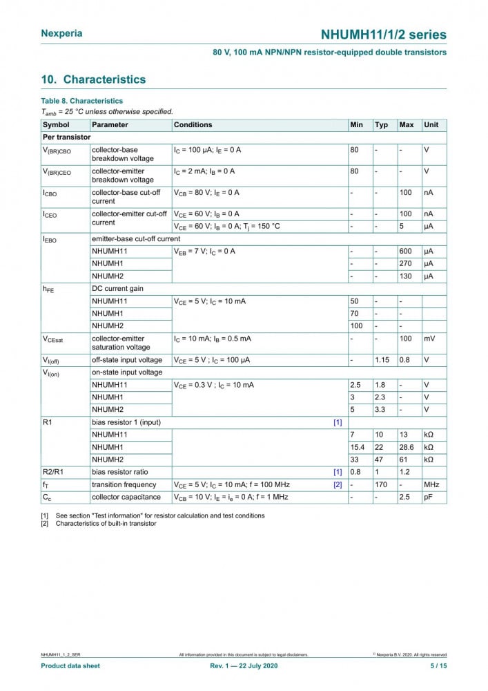 NHUMH1F datasheet page 5
