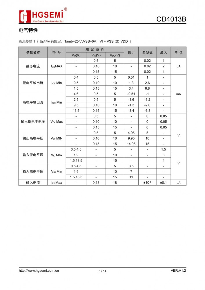 CD4013BMT/TR datasheet page 5
