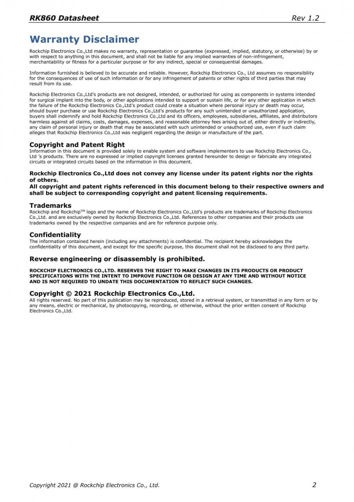 RK860 datasheet page 2