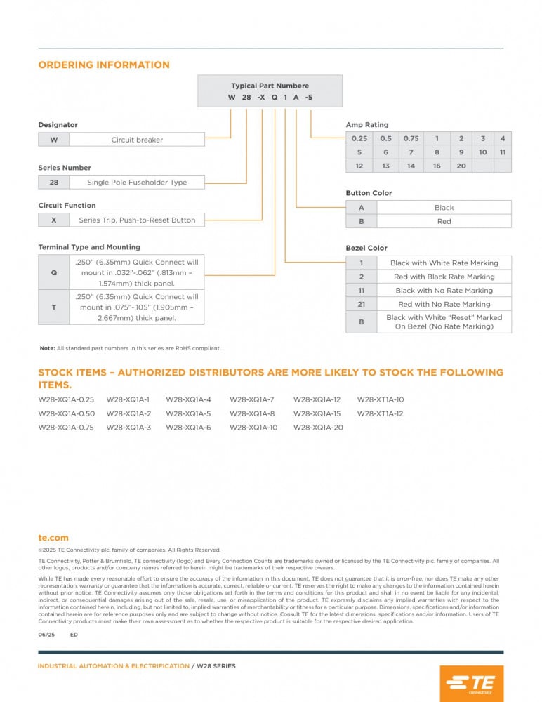 W28 series datasheet page 4