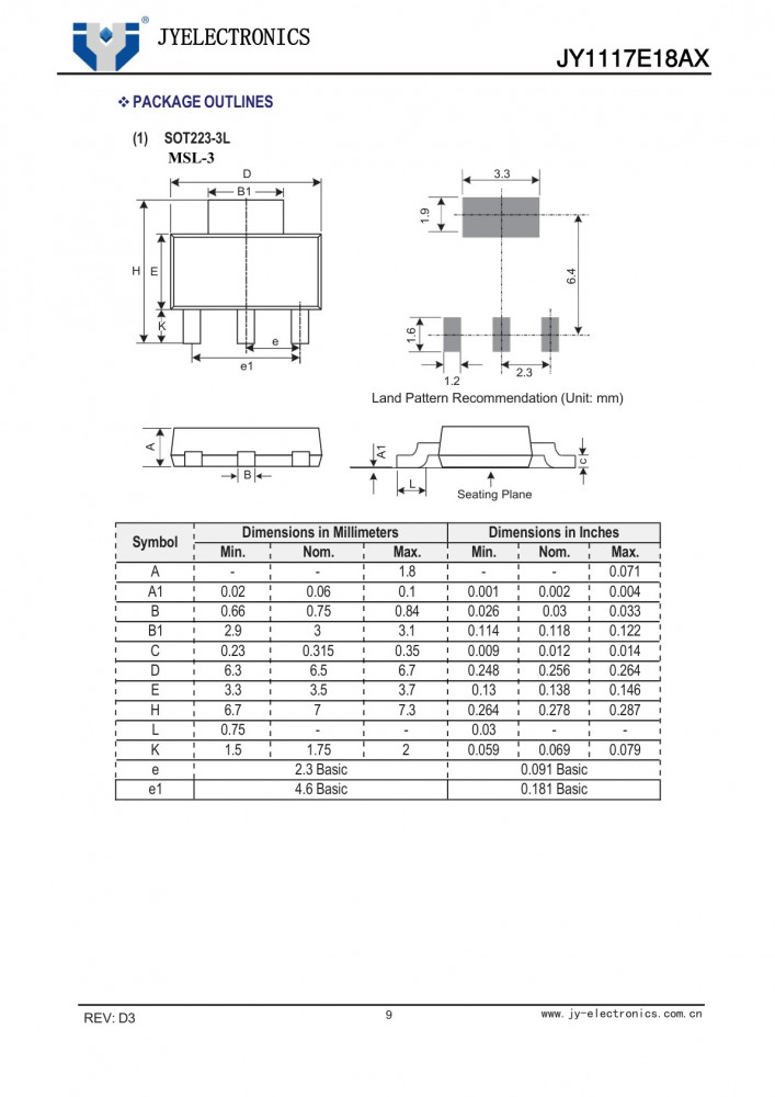 JY1117 datasheet page 9
