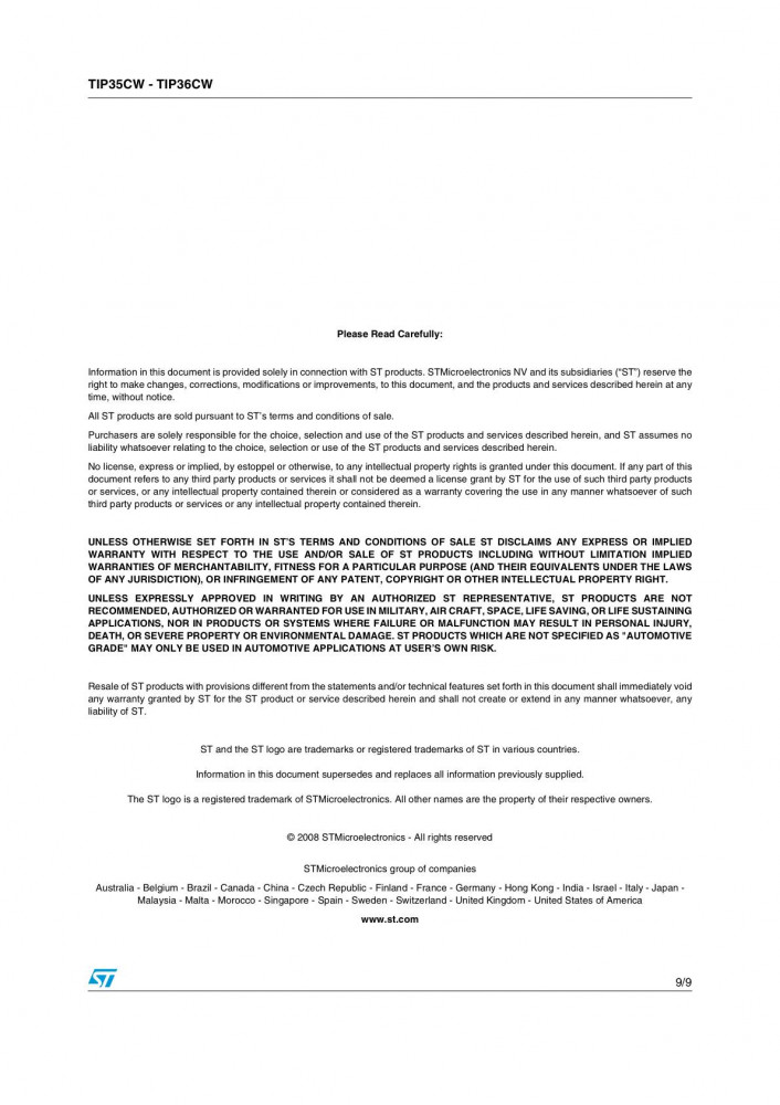 TIP35CW datasheet page 9