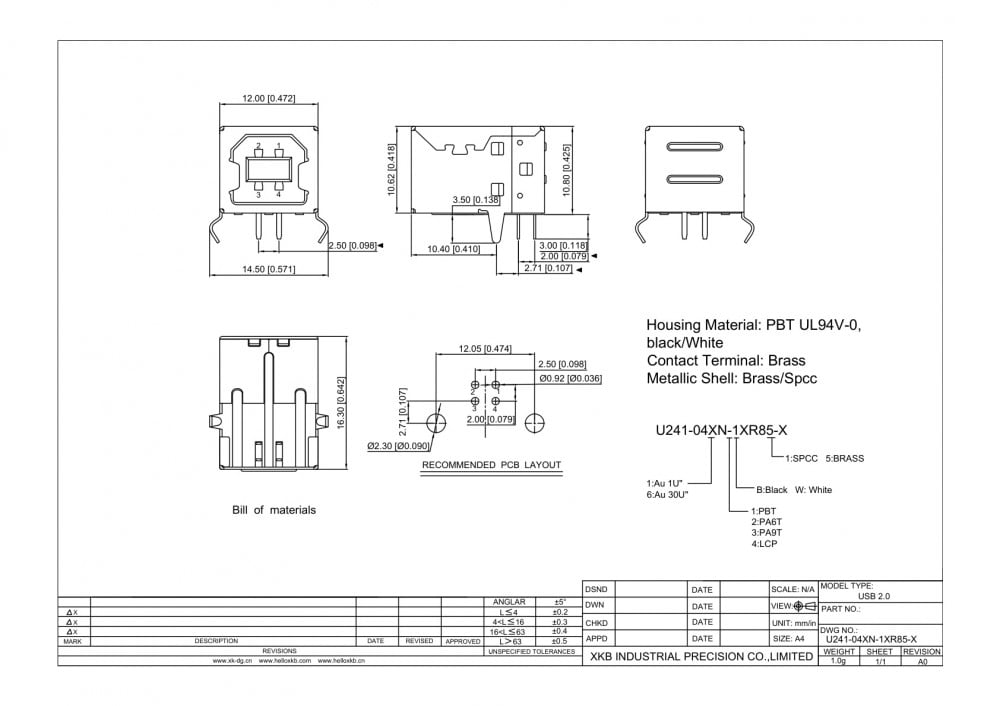 U241-041N-1WR85-1 technical drawing page 1