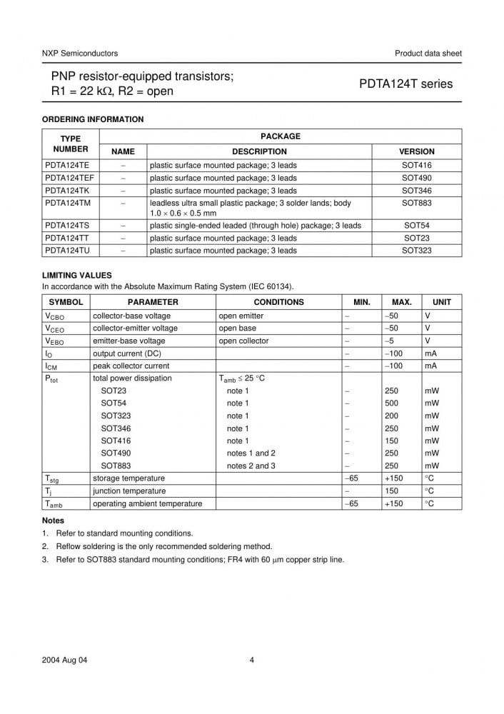 PDTA124T datasheet page 5