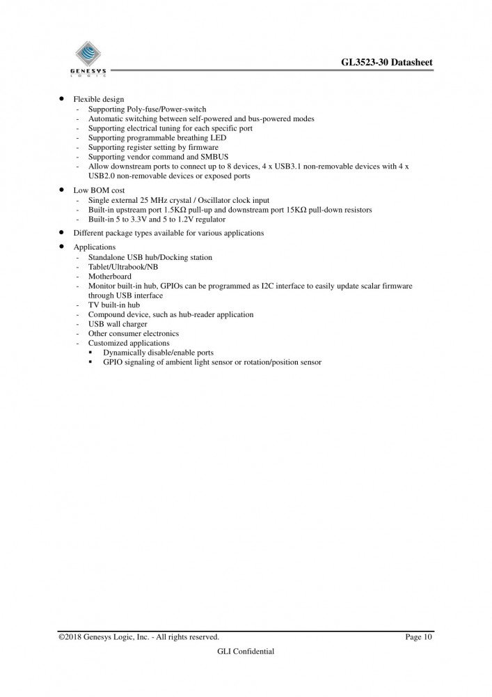 GL3523 datasheet page 10