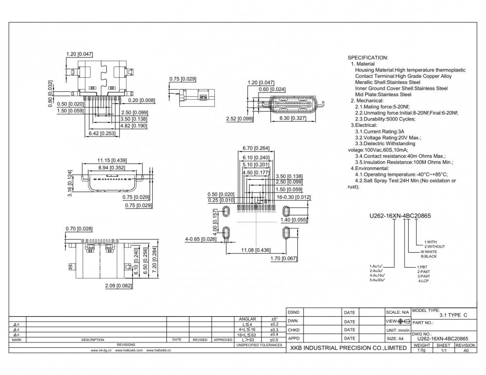 U262-161N-4BC20865 technical drawing page 1