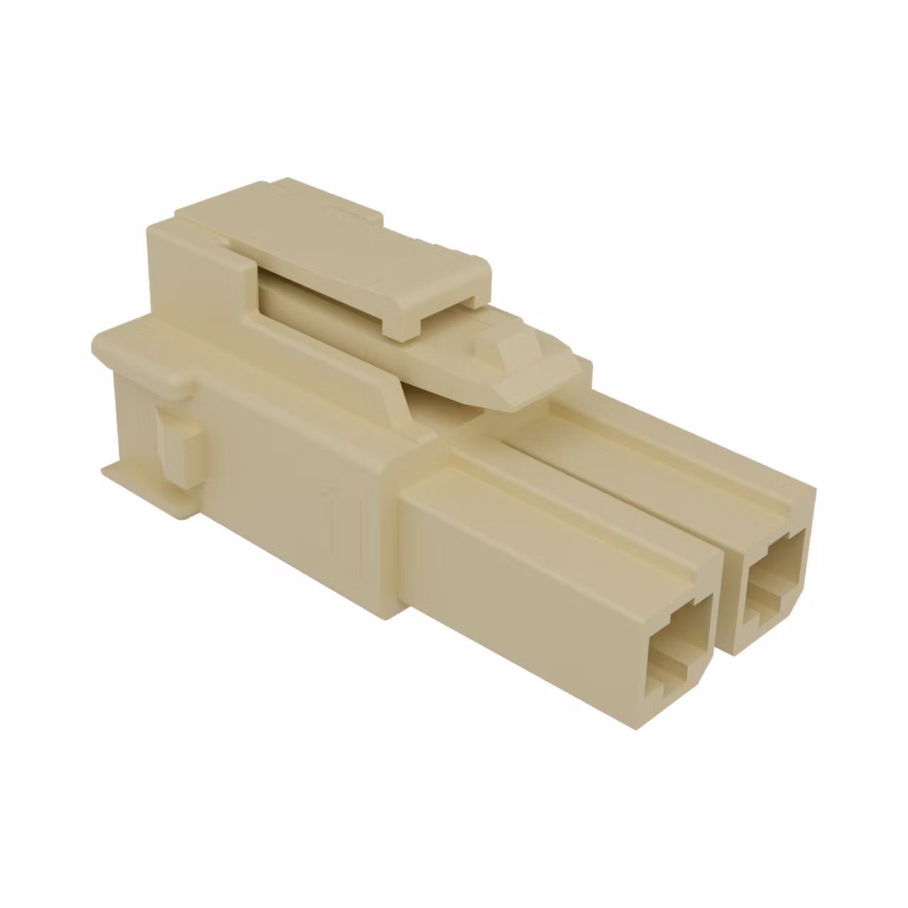 Mega-Fit ColorLock Tangless TPA-Capable Receptacle Housing, Single Row, 2 Circuit, UL 94V-0, Glow-Wire Capable, Natural for sale