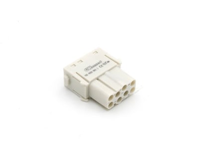 Heavy-Duty Crimp Contact Insert, Male, 8-Pole, 16A, for Turned Crimp Contacts, Size «34.2x14.6»