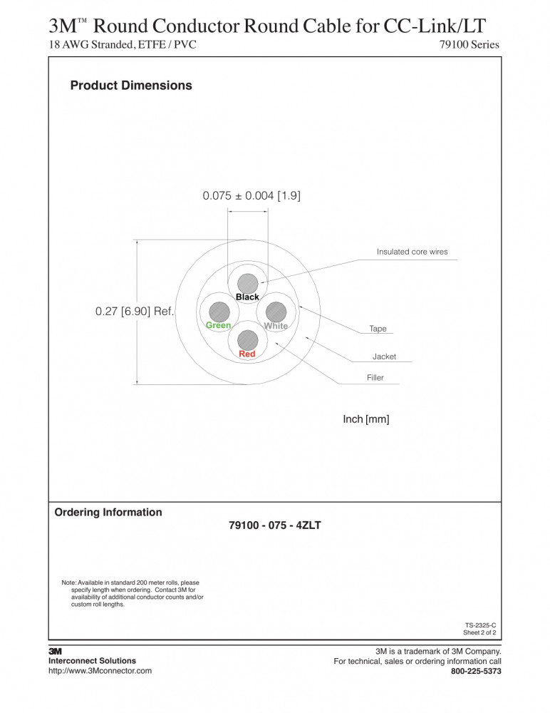 3M 79100-075-4ZLT technical document page 2