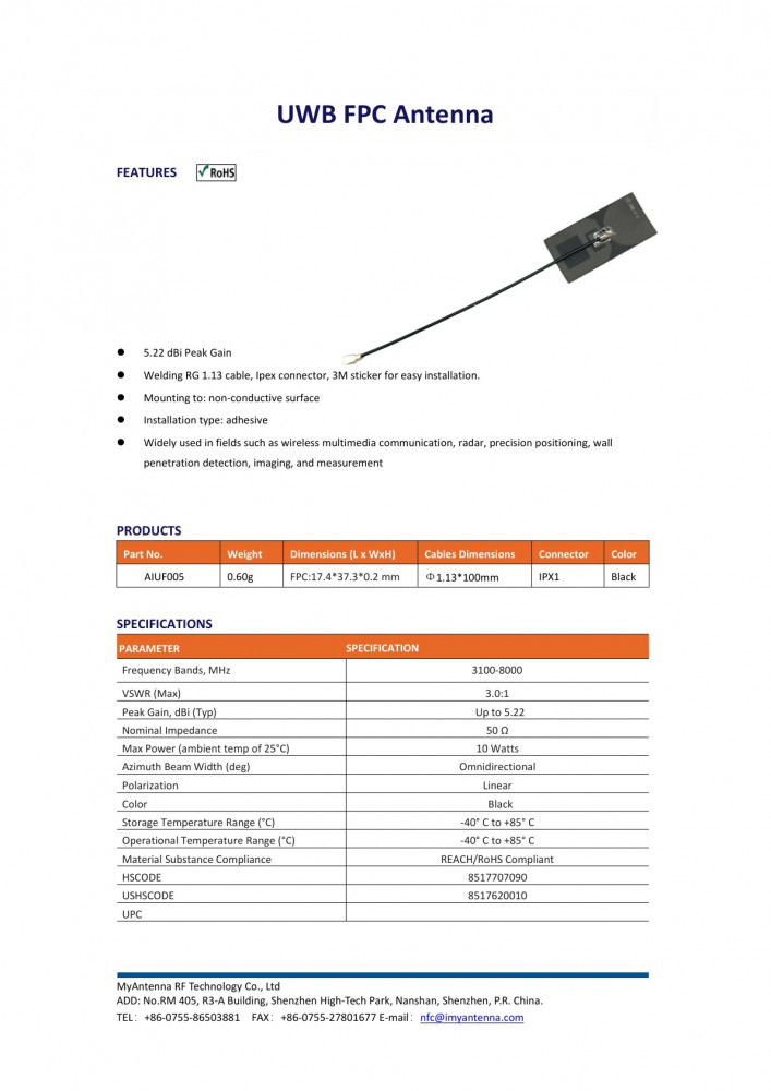 AIUF005 datasheet page 1