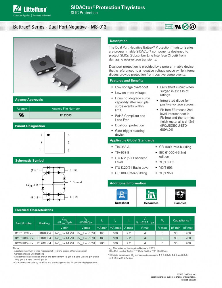 B1201UALRP datasheet page 1