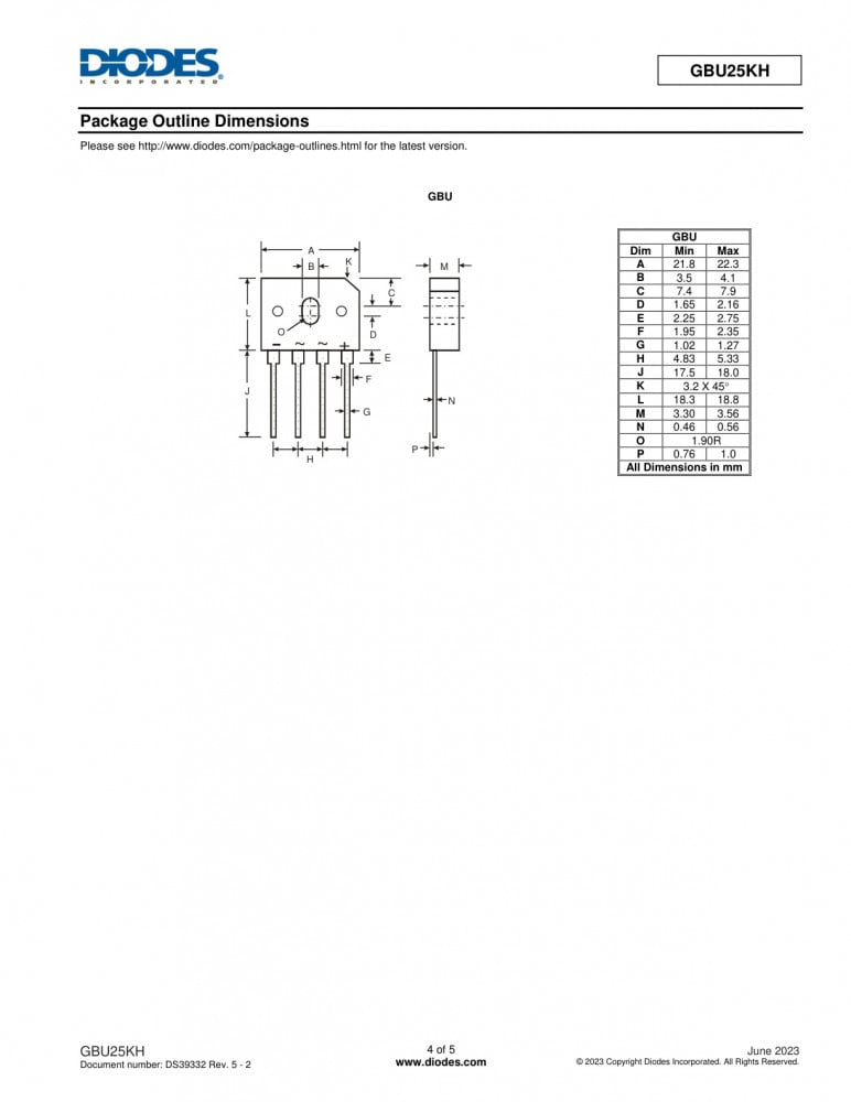 GBU25KH datasheet page 4