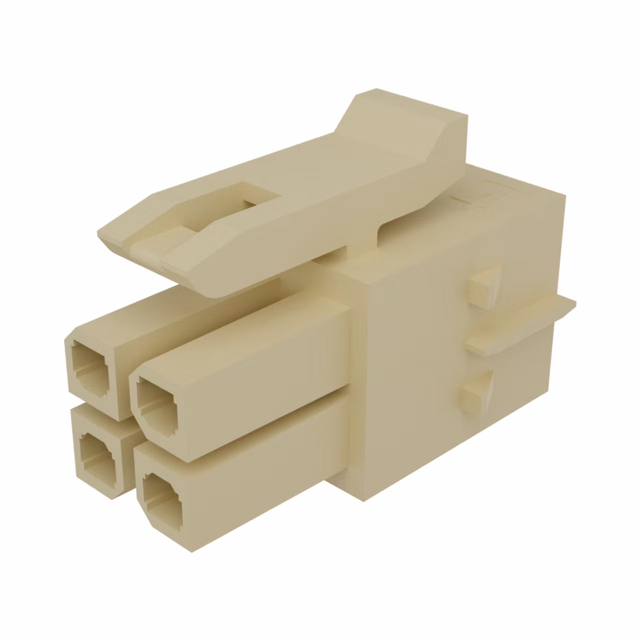Micro-Fit+ Versa Color Receptacle Housing, Dual Row, 4 Circuits, UL 94V-0, Glow-Wire Capable, Natural for sale