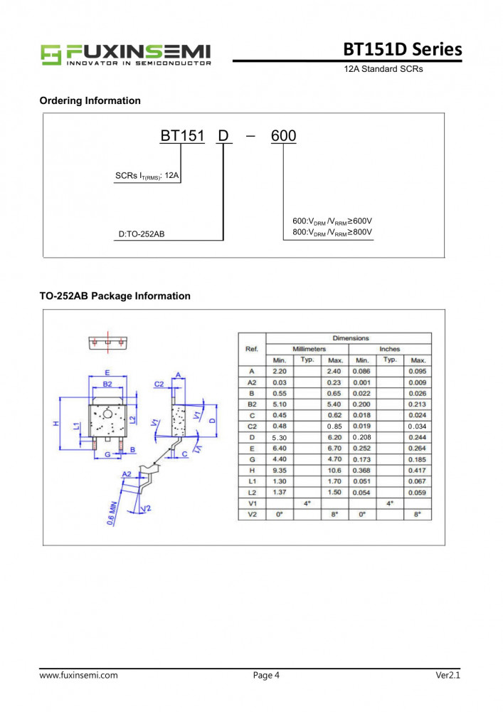 BT151D datasheet page 4