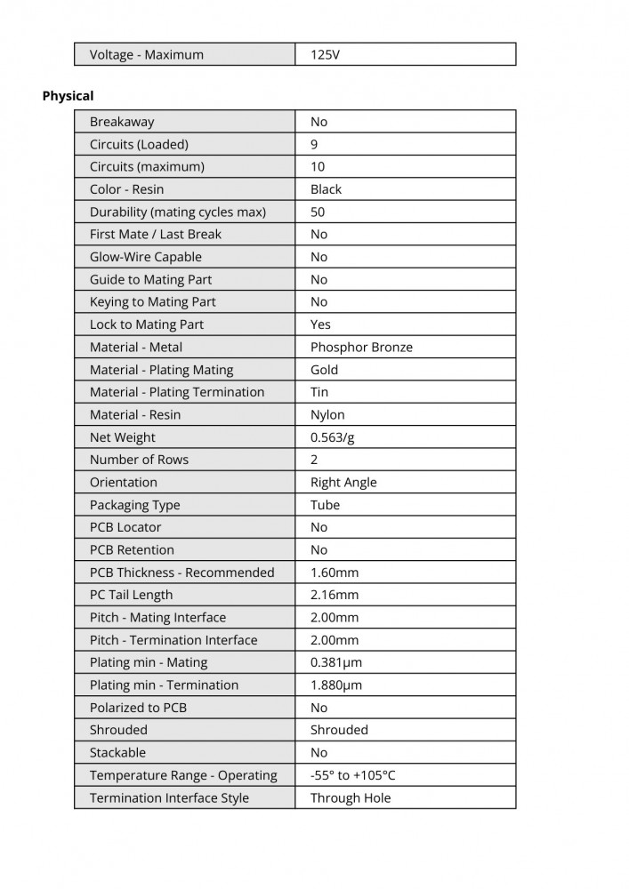 MOLEX 878337620 technical document preview 3