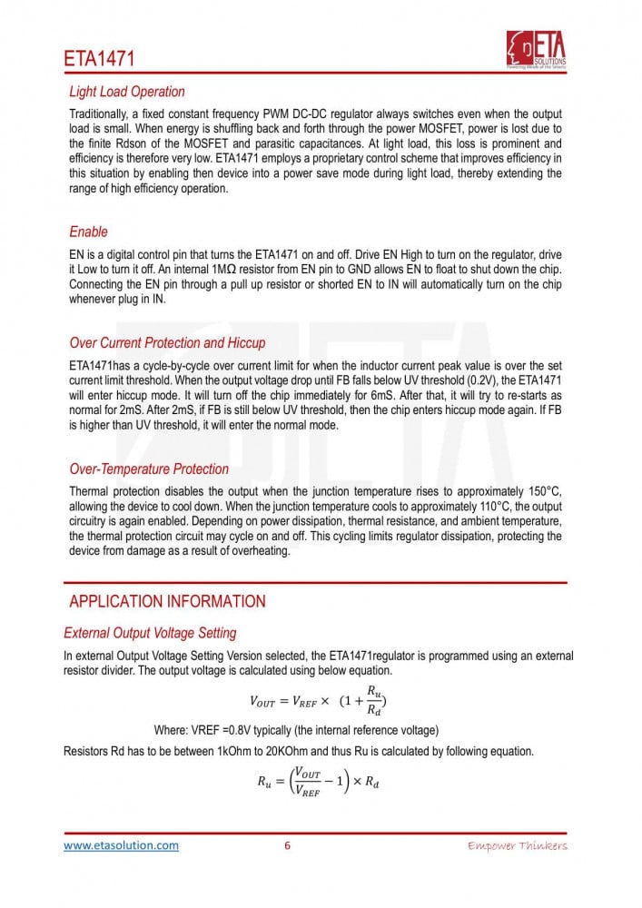 ETA1471 datasheet page 6