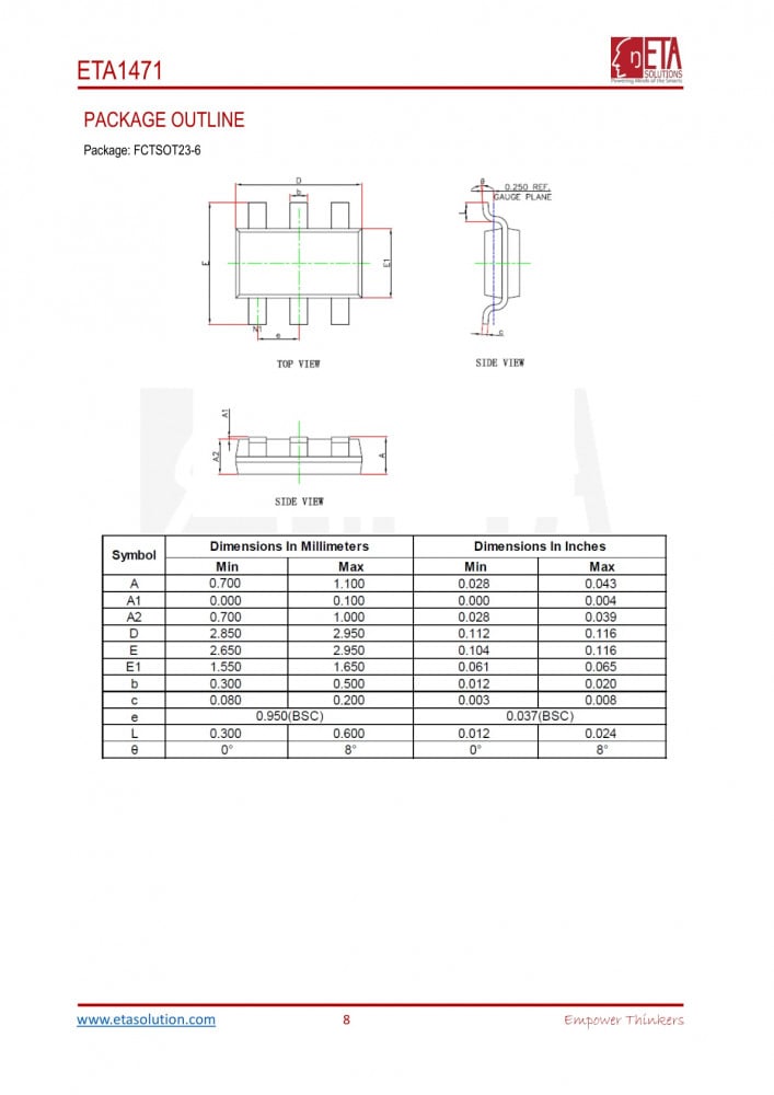 ETA1471 datasheet page 8