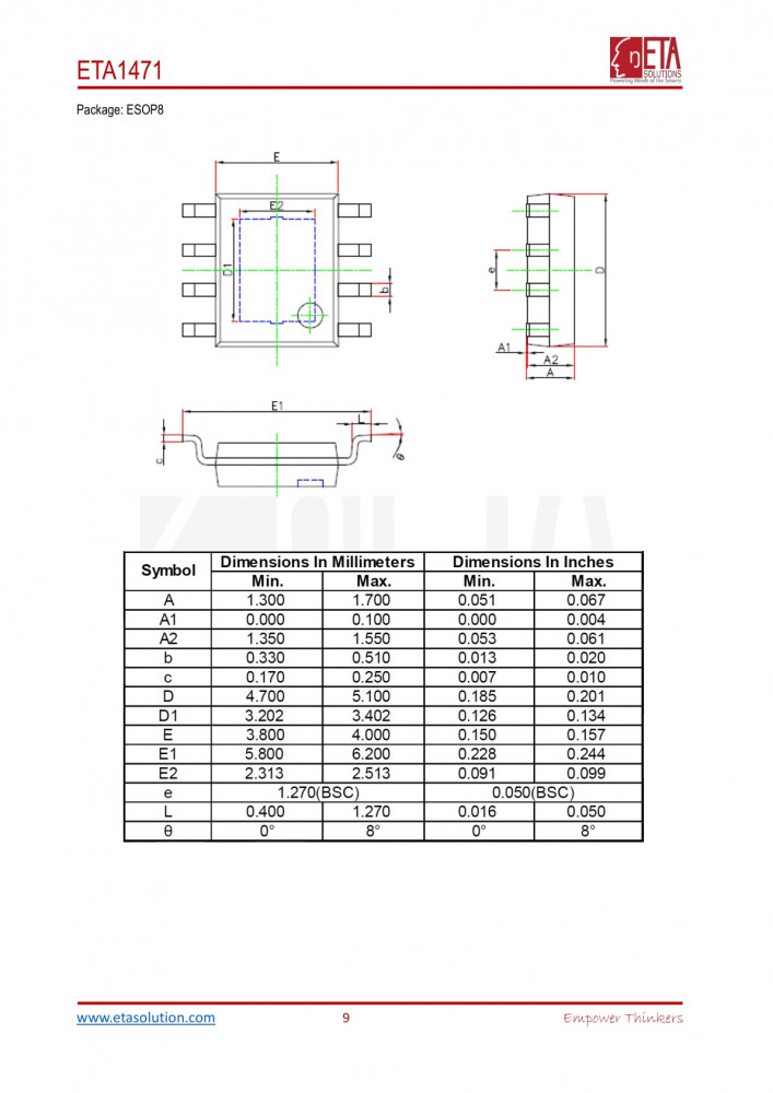 ETA1471 datasheet page 9