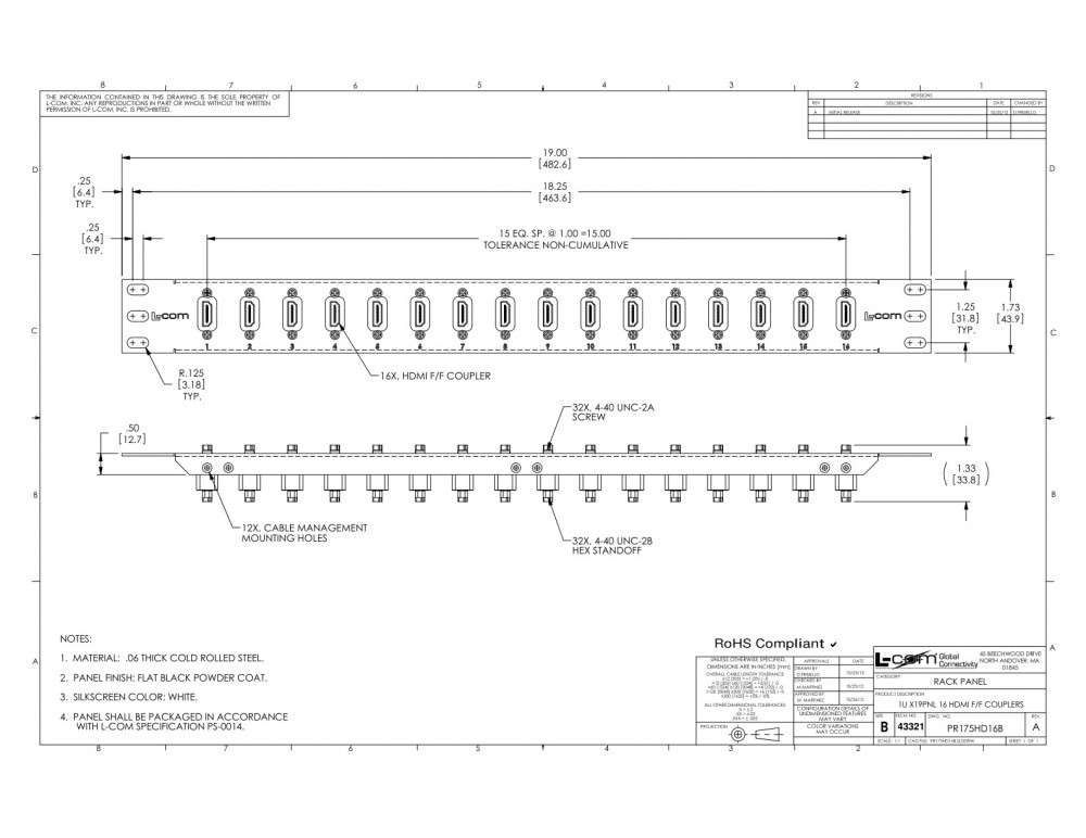 PR175HD16B technical document preview