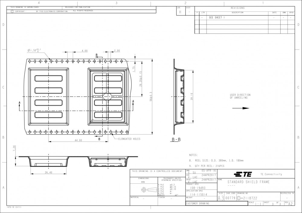TE Connectivity 2118722 drawing page 3