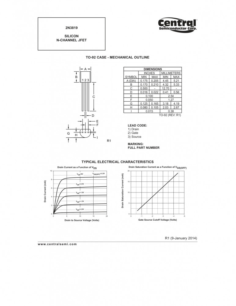 2N3819 datasheet page 2