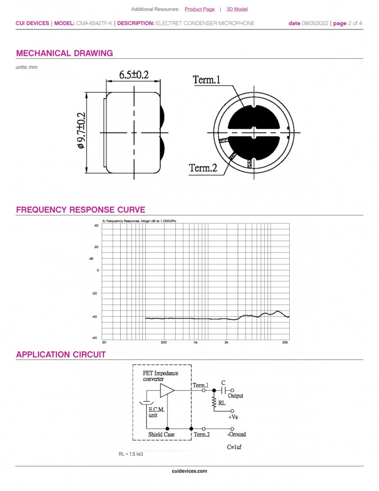 CMA-6542TF-K datasheet page 2