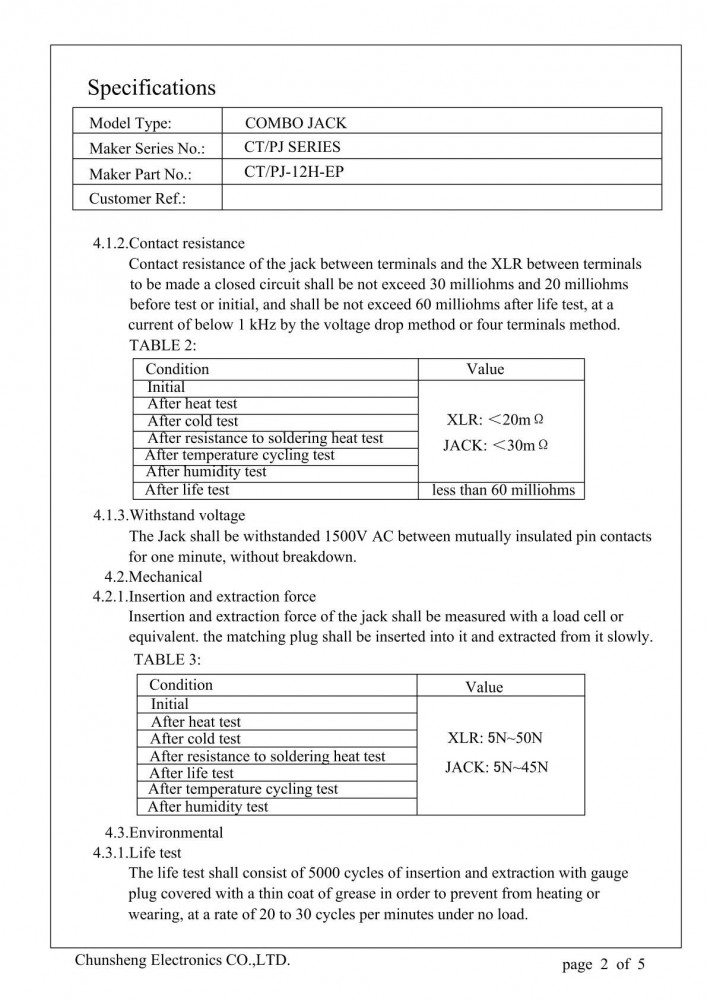 CT/PJ-12H-EP specification page 3