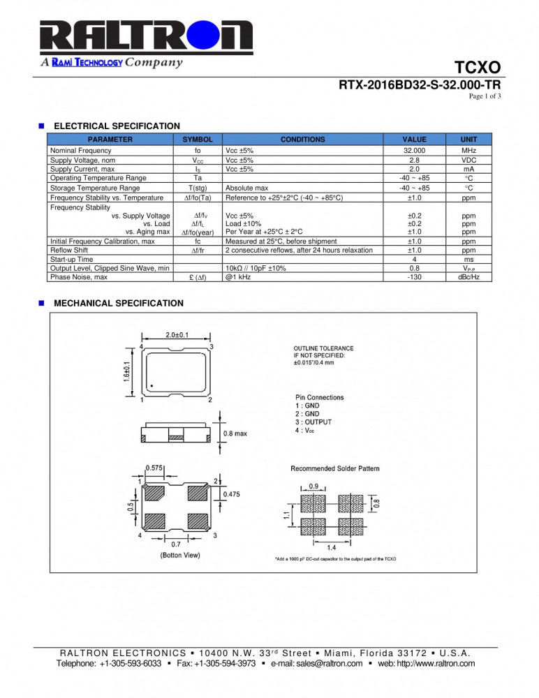RTX-2016BD32-S-32.000-TR datasheet page 1