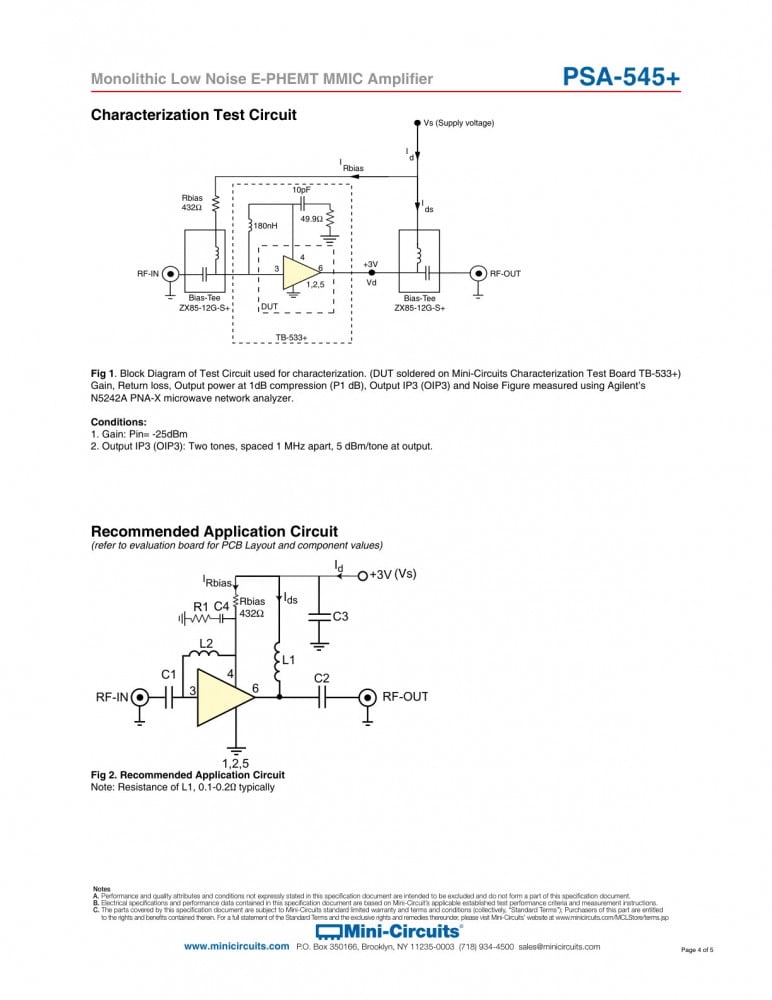 PSA-545+ datasheet page 4