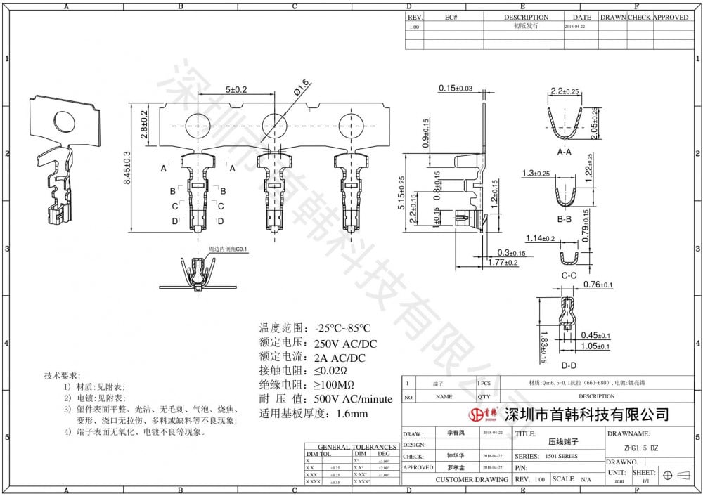 ZHG1.5-DZ specification page 1